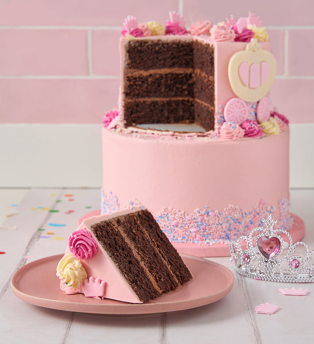 Pink Princess Two Tier Cake – Lola's