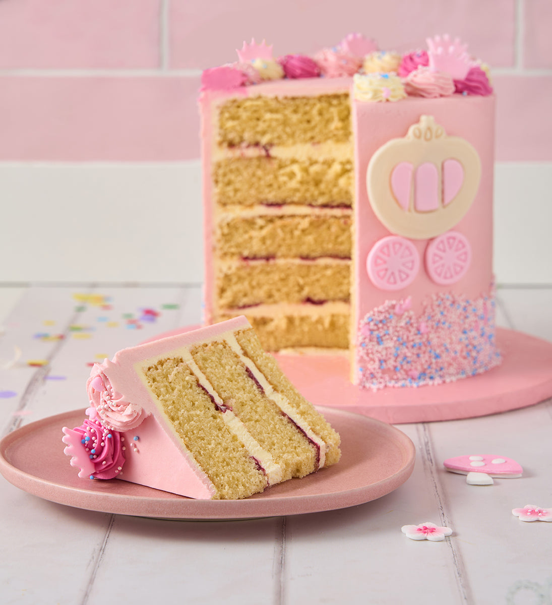 Pink Princess Tall Cake – Lola's