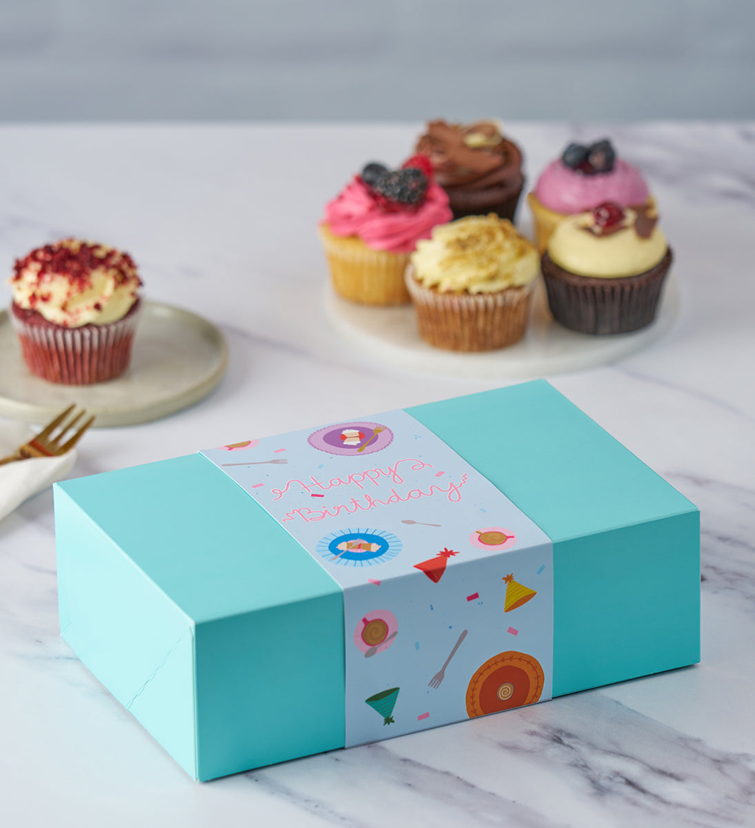 Happy Birthday Cupcake Box Band – Lola's