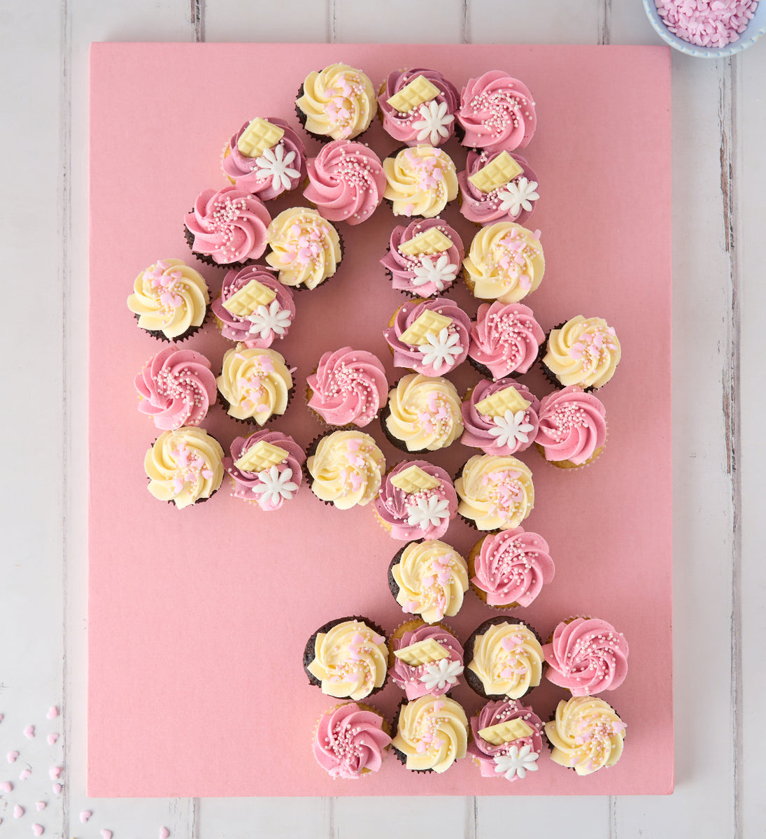 Pink Cupcake Number Cake – Lola's