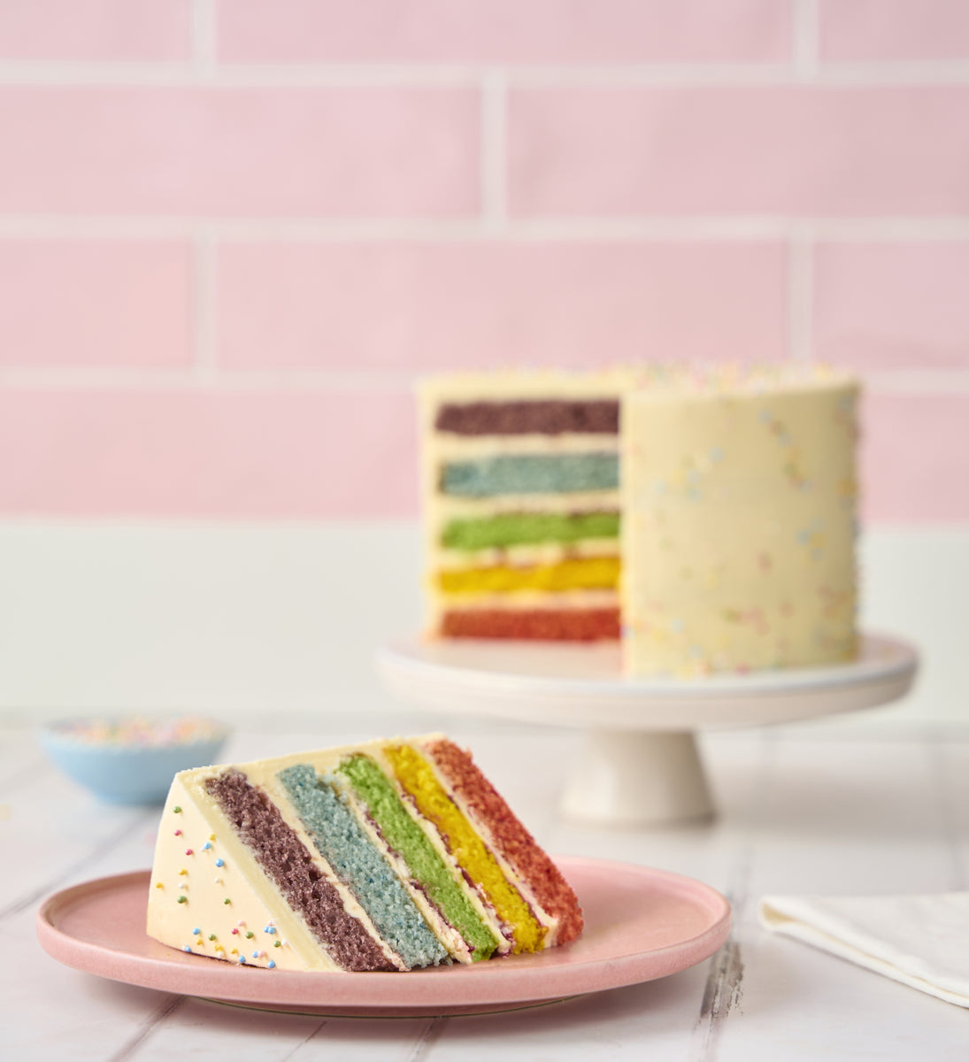 Rainbow Vanilla Cake – Lola's