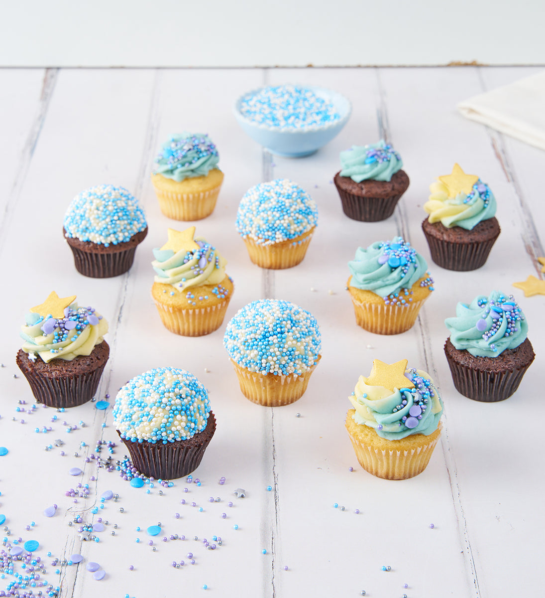 Blue Mini Cupcake Box – Lola's